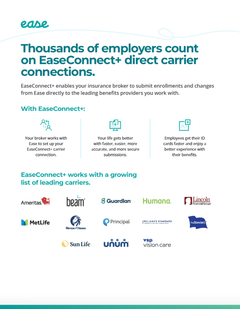 Carrier Connections for Employers | Ease