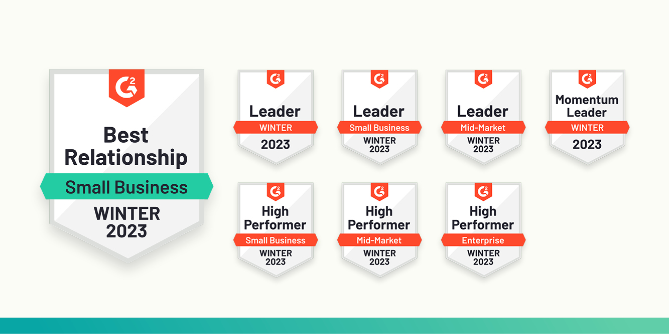 Ease Winter 2023 G2 Badges | Ease